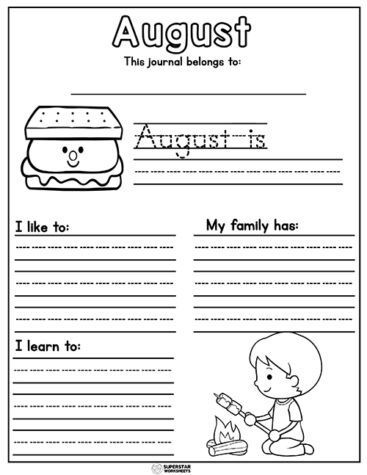 Kindergarten Writing Journal - Superstar Worksheets