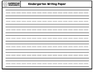 Kindergarten Writing Paper - Superstar Worksheets