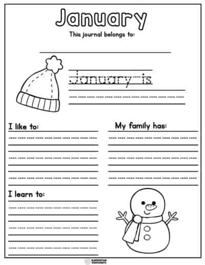 Kindergarten Writing Journal - Superstar Worksheets