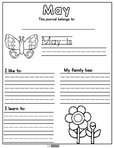 Kindergarten Writing Journal - Superstar Worksheets