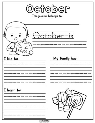 Kindergarten Writing Journal - Superstar Worksheets