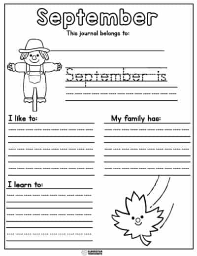 Kindergarten Writing Journal - Superstar Worksheets