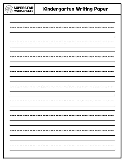 Kindergarten Lined Paper Landscape