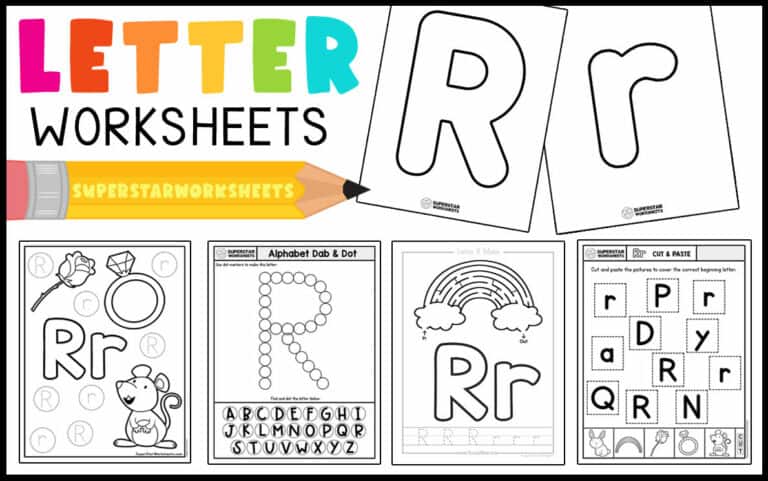 Letter R Worksheets - Superstar Worksheets