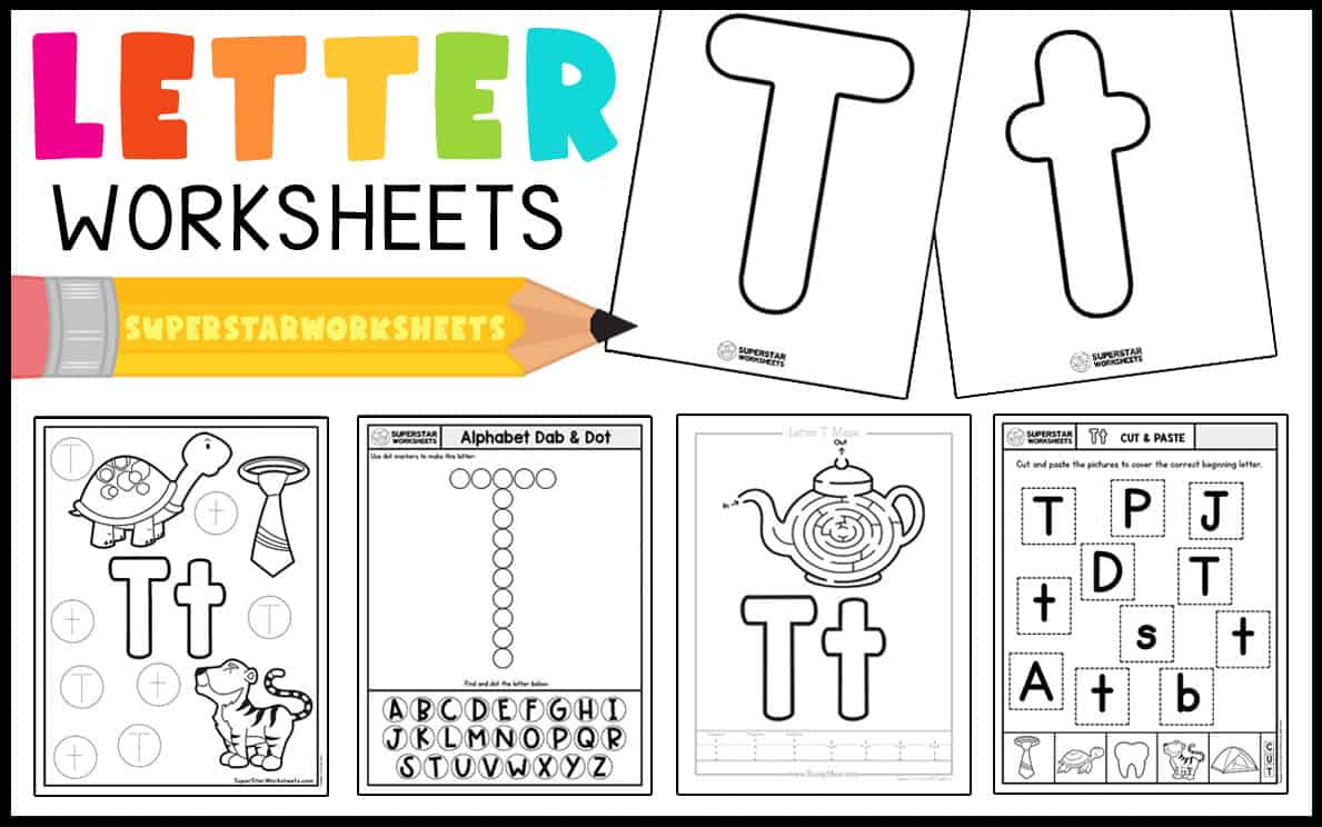 Letter T Worksheets - Superstar Worksheets