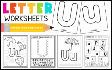 Letter U Worksheets - Superstar Worksheets