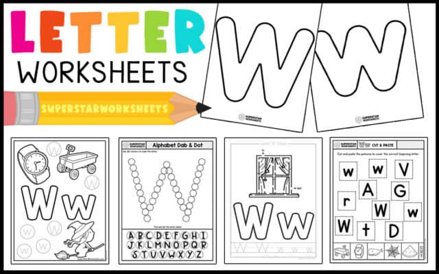 Letter W Worksheets - Superstar Worksheets