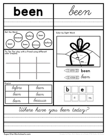Second Grade Sight Word Worksheets - Superstar Worksheets