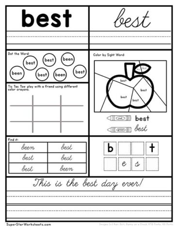 Second Grade Sight Word Worksheets - Superstar Worksheets