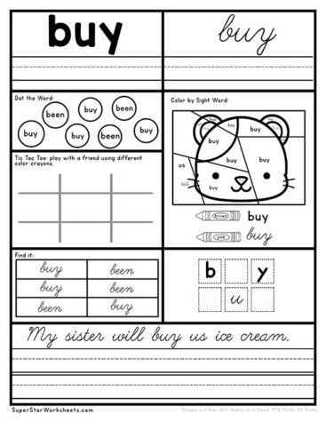 Second Grade Sight Word Worksheets - Superstar Worksheets