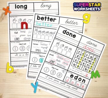 Third Grade Sight Word Worksheets - Superstar Worksheets