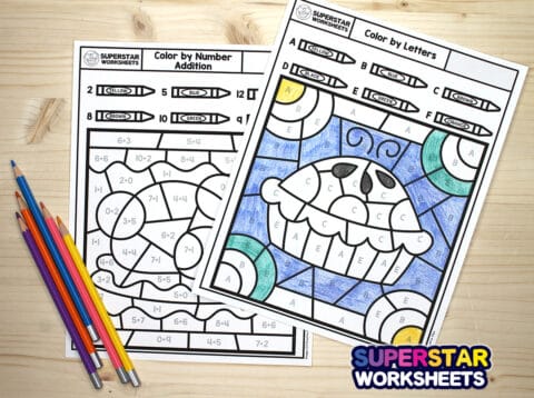 Thanksgiving Color By Number - Superstar Worksheets