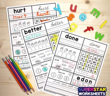 Third Grade Sight Word Worksheets - Superstar Worksheets