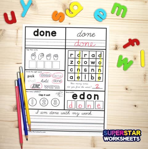 Third Grade Sight Word Worksheets - Superstar Worksheets