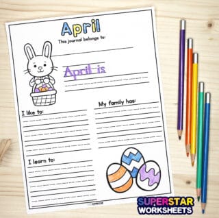 Kindergarten Writing Journal - Superstar Worksheets