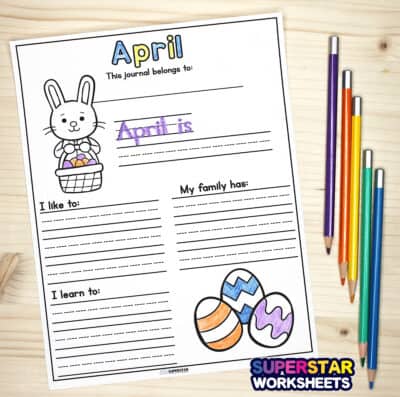 Kindergarten Writing Journal - Superstar Worksheets