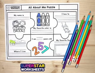 All About Me Template - Superstar Worksheets