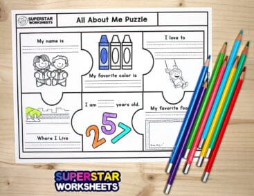All About Me Template - Superstar Worksheets