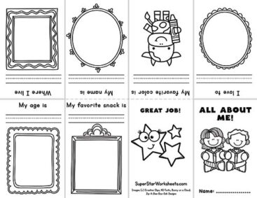 All About Me Template - Superstar Worksheets
