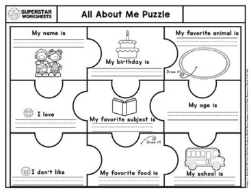 All About Me Template - Superstar Worksheets