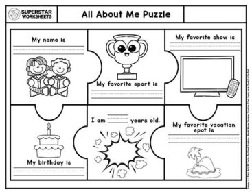 All About Me Template - Superstar Worksheets