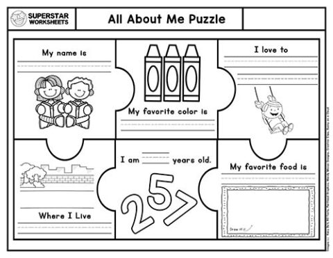 All About Me Template - Superstar Worksheets
