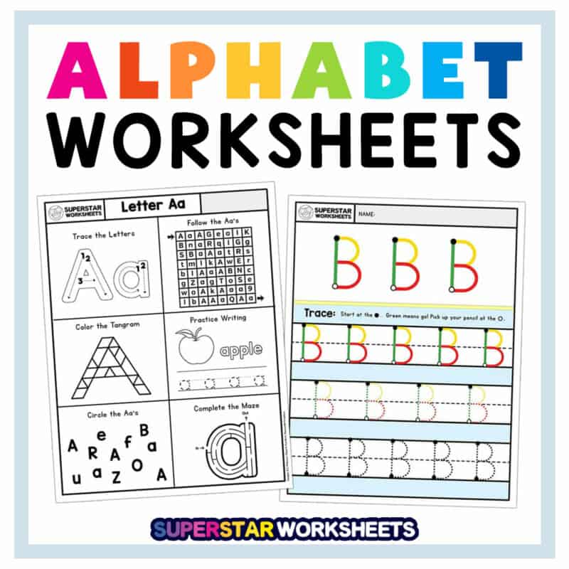 Alphabet Worksheets - Superstar Worksheets