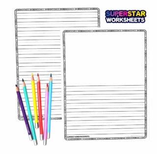 Kindergarten Writing Paper - Superstar Worksheets