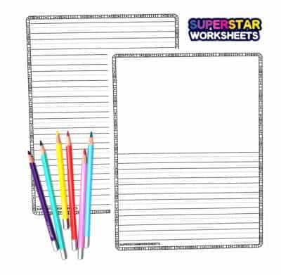 Kindergarten Writing Paper - Superstar Worksheets