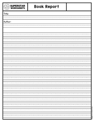 Book Report Templates - Superstar Worksheets