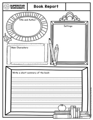 Book Report Templates (Free Printables) - Superstar Worksheets