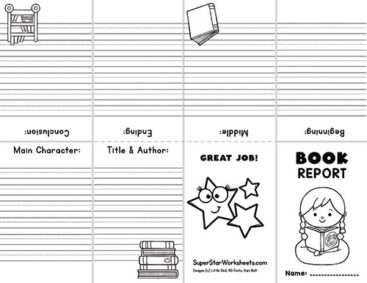 Book Report Templates (Free Printables) - Superstar Worksheets