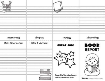 Book Report Templates (Free Printables) - Superstar Worksheets