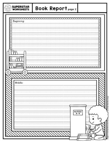 Book Report Templates (Free Printables) - Superstar Worksheets