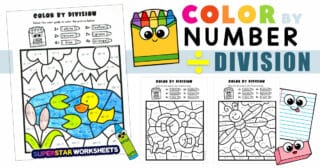 Division Color by Number - Superstar Worksheets