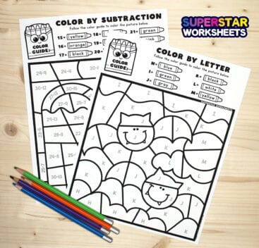 Halloween Color by Number - Superstar Worksheets