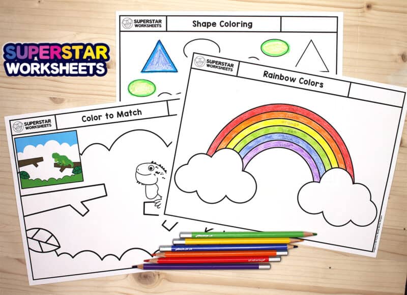 Coloring Worksheets for Preschool (Free Printables) - Superstar Worksheets