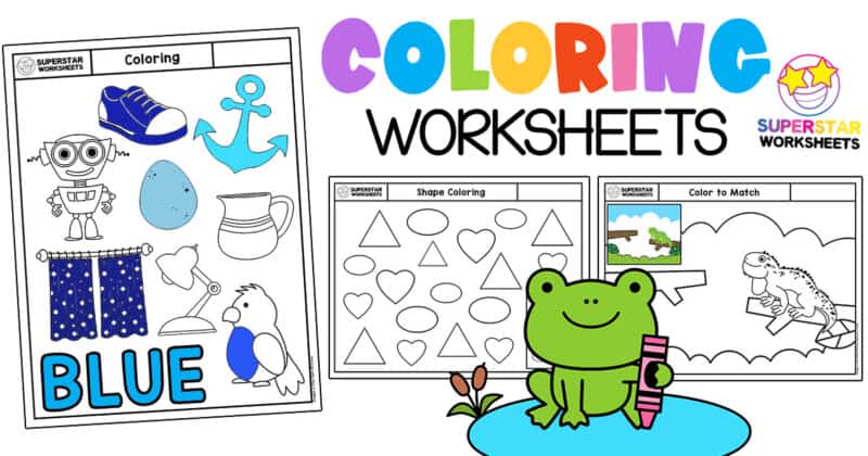 Coloring Worksheets for Preschool - Superstar Worksheets