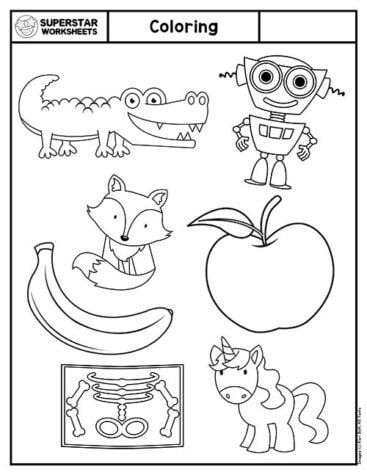 Coloring Worksheets for Preschool (Free Printables) - Superstar Worksheets