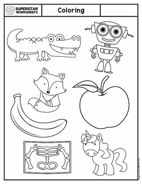 Coloring Worksheets for Preschool (Free Printables) - Superstar Worksheets