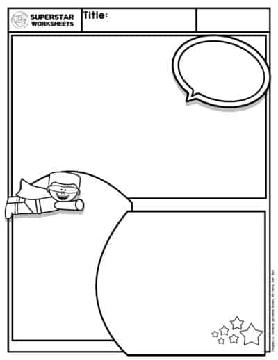 Comic Strip Template (Free Printables) - Superstar Worksheets