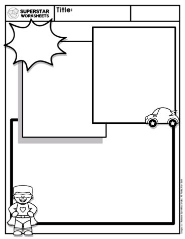 Comic Strip Template (Free Printables) - Superstar Worksheets
