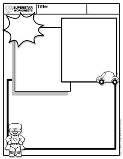 Comic Strip Template (Free Printables) - Superstar Worksheets