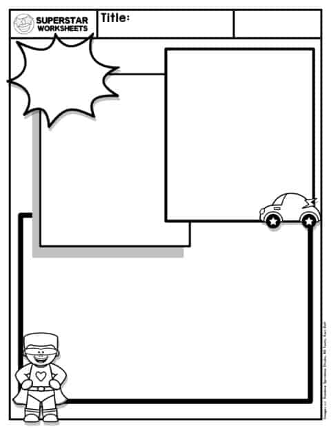 Comic Strip Template (Free Printables) - Superstar Worksheets