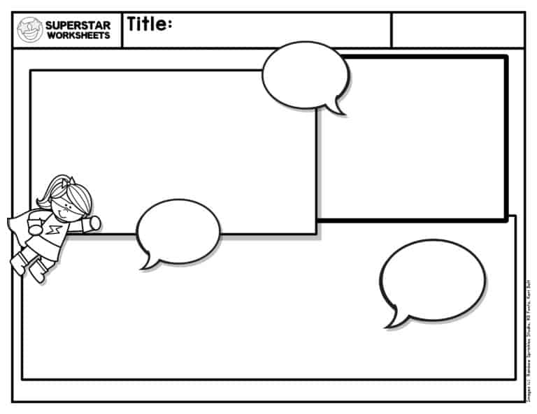 Comic Strip Template Superstar Worksheets 