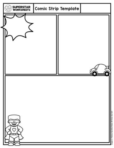Comic Strip Template - Superstar Worksheets