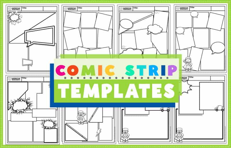 Comic Strip Template - Superstar Worksheets