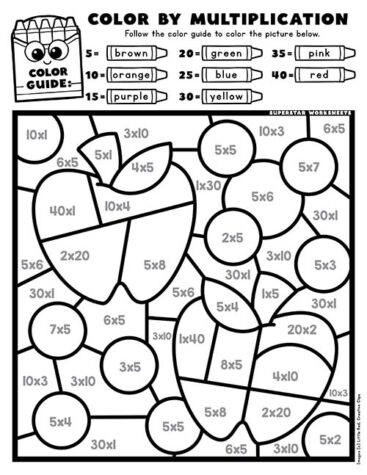 Fall Color By Number - Superstar Worksheets