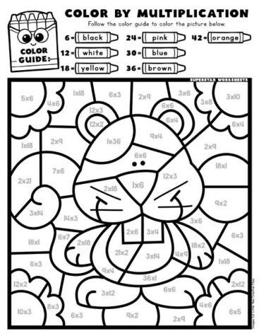 Fall Color By Number - Superstar Worksheets