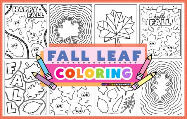 Fall Leaf Coloring Pages - Superstar Worksheets
